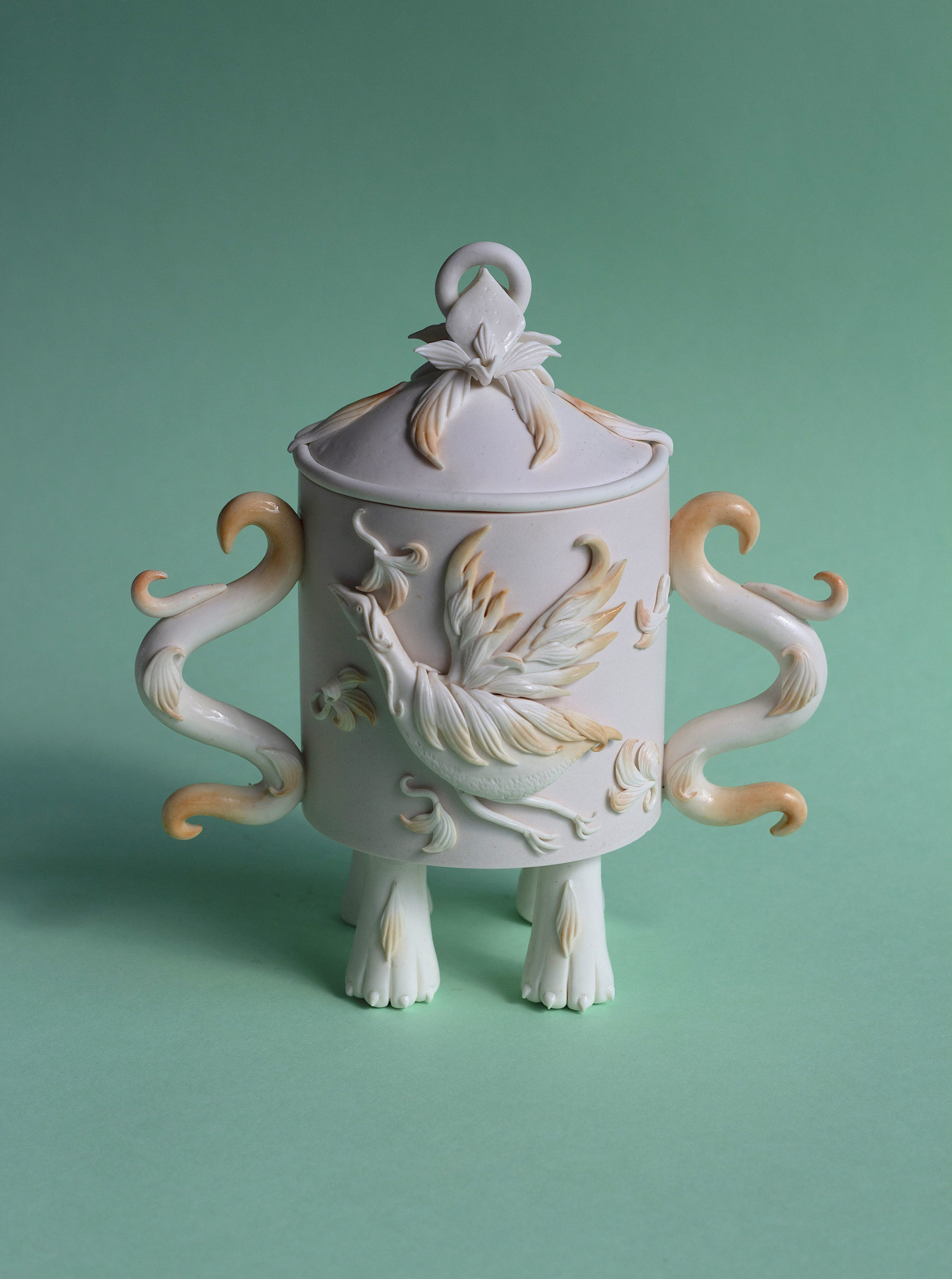 Pearl Phoenix Snuff Bottle - Huxley-Parlour Gallery